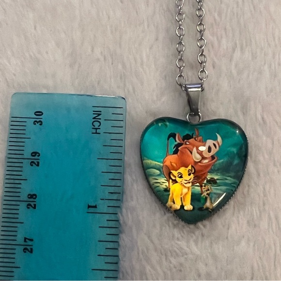 Jewelry | Lion King Timone Pumba Simba Heart Shaped Necklace | Poshmark